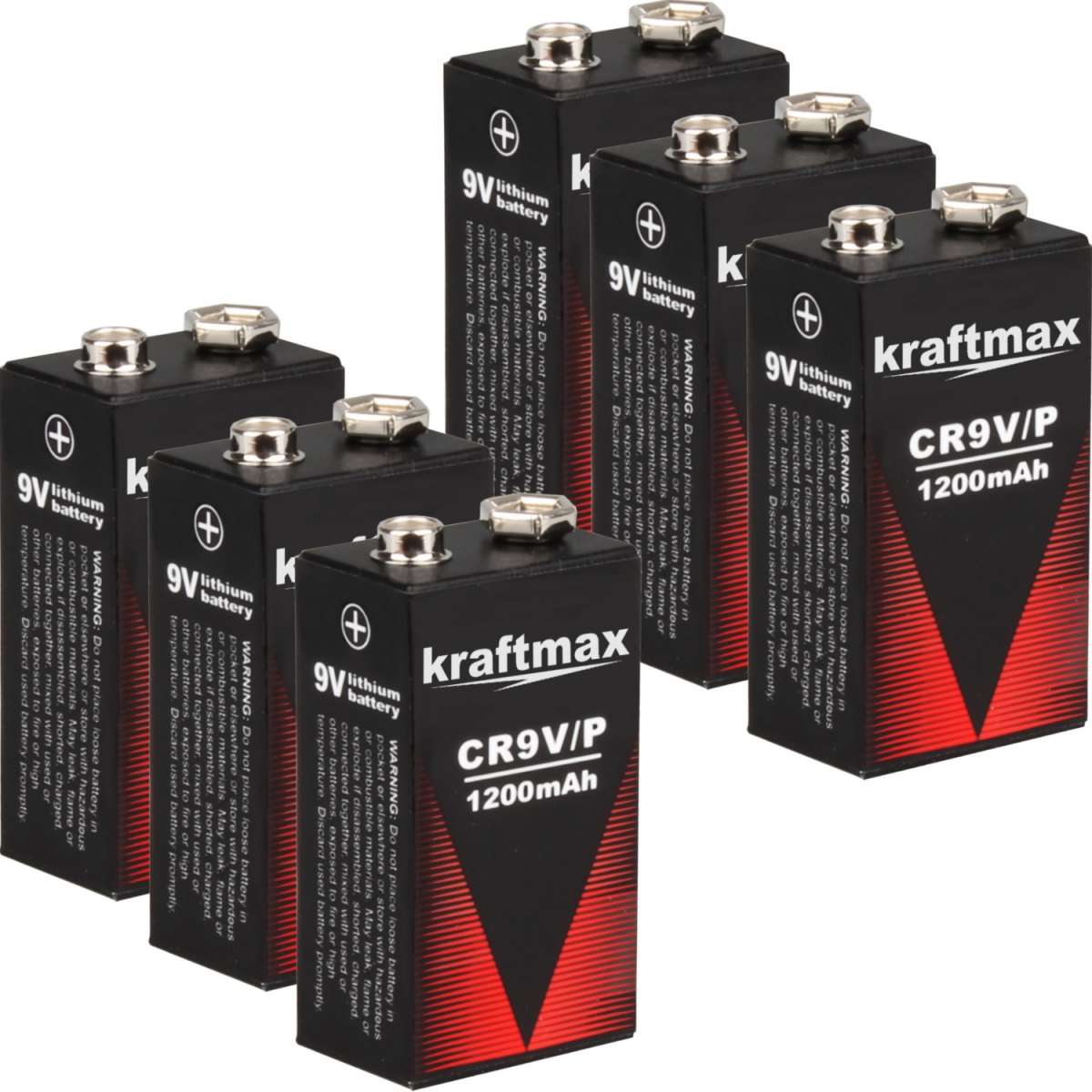 9 Volt Block / 6F22 | kraftmax.eu - Shop für Batterien, Akkus ...